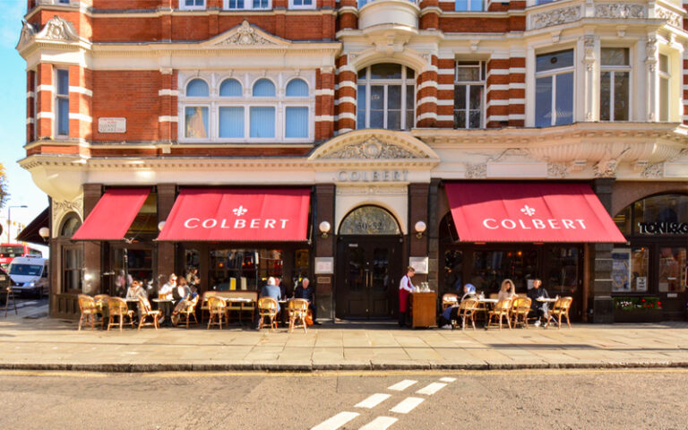 New Look Awnings for Colbert Café, Sloane Square, London