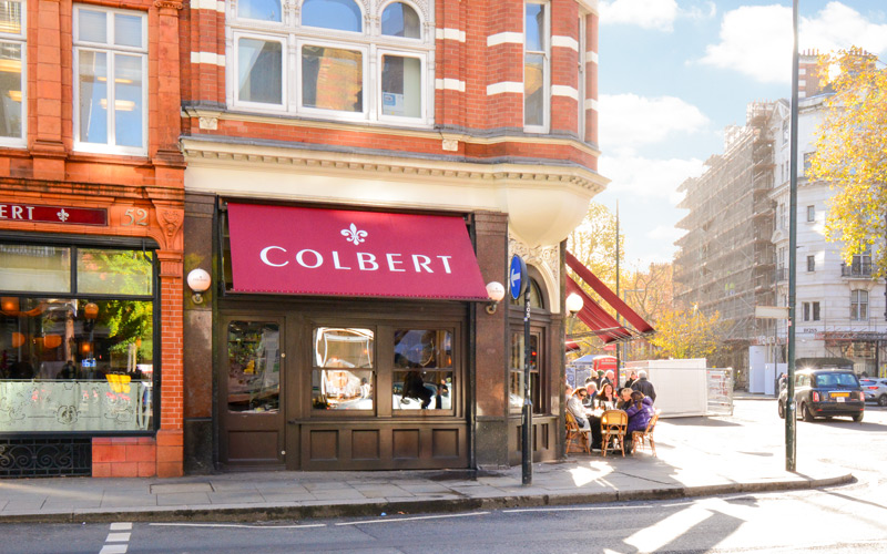New Look Awnings for Colbert Café, Sloane Square, London